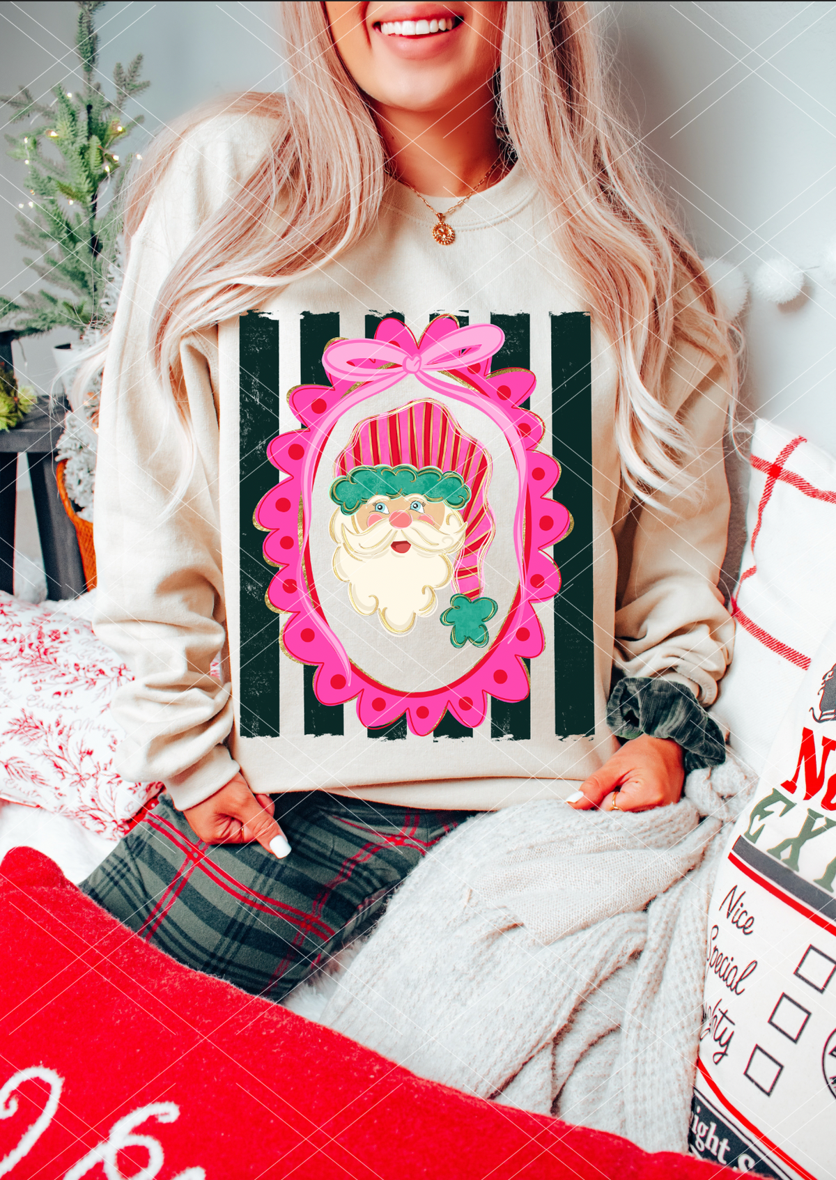 Preppy Santa Frame - Print Only | Anything You Can Screen, We Can ...