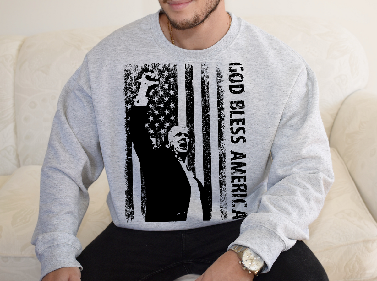 God Bless America Trump - Print Only | Anything You Can Screen, We Can ...